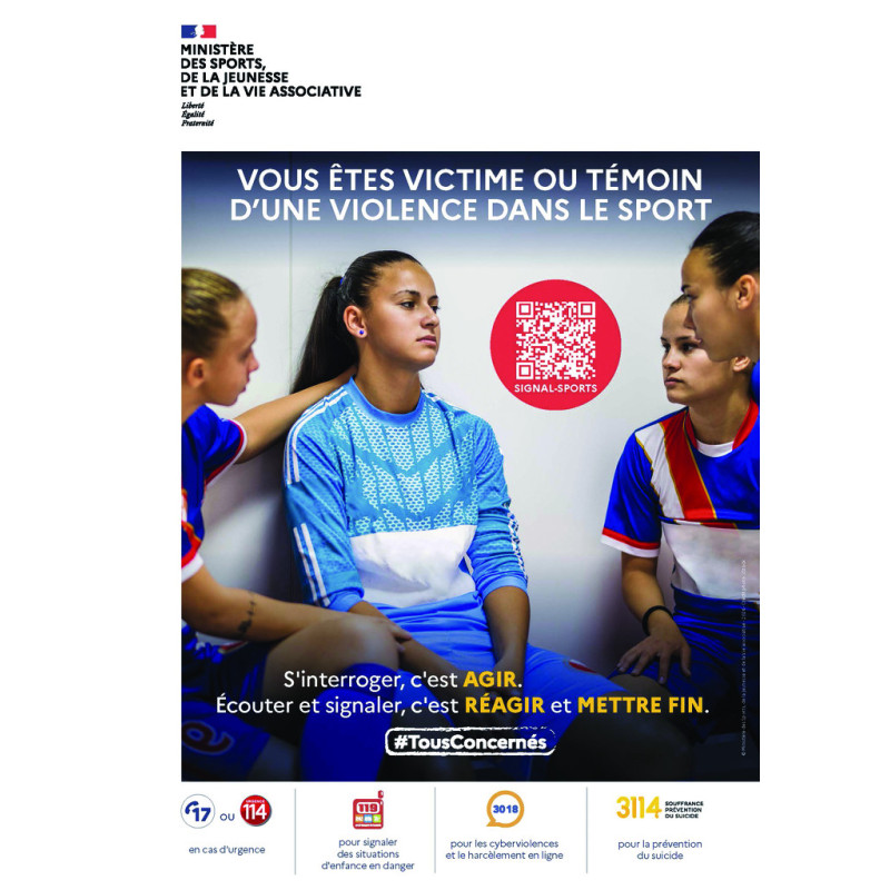 Signalétique Violence dans le sport plaque PVC